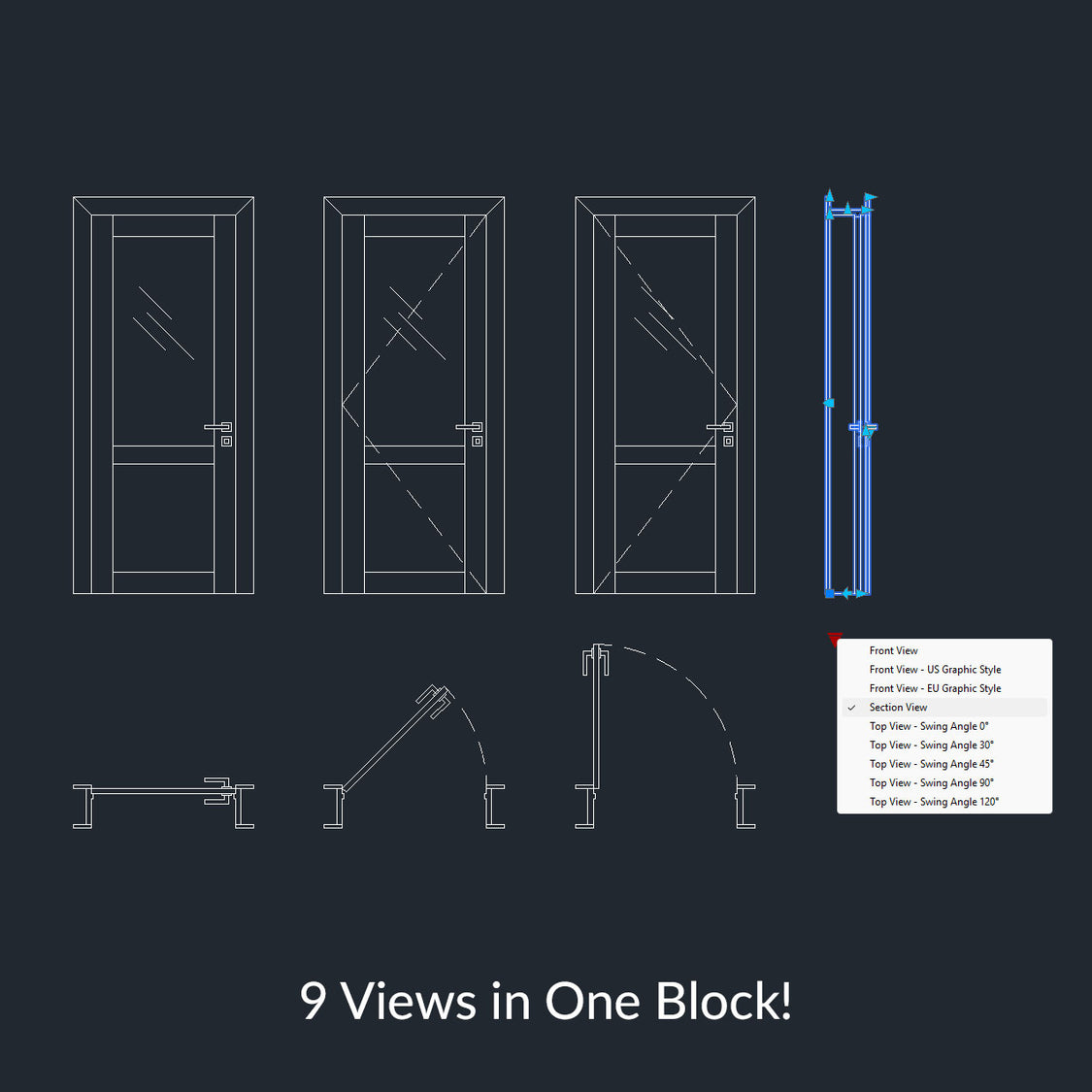 Download CAD Dynamic Blocks Doors Pack | CADasBuilt – cadasbuilt