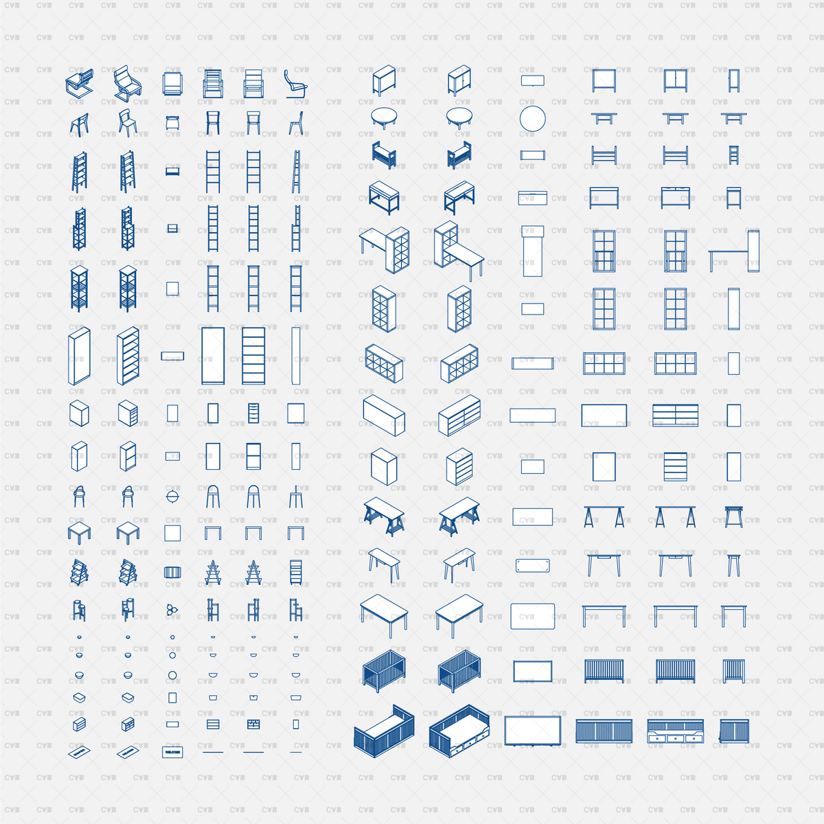 Download CAD Dynamic Blocks and Vector IKEA Best 30 Furniture ...
