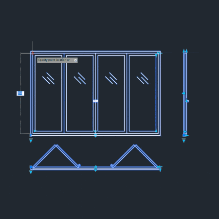 Download CAD Dynamic Blocks Bi-fold Doors (Aluminum) | CADasBuilt ...