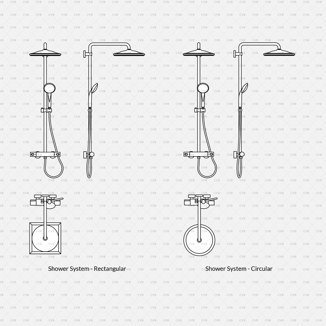 Download Dynamic CAD Blocks Bath Kits | CADasBuilt – cadasbuilt
