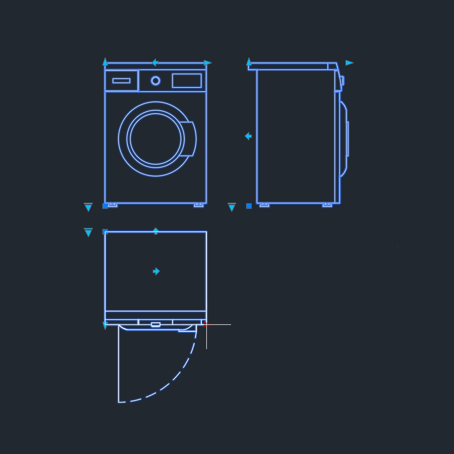 DYNAMIC CAD BLOCKS | 15 Bathroom and Laundry Appliances | CADasBuilt ...