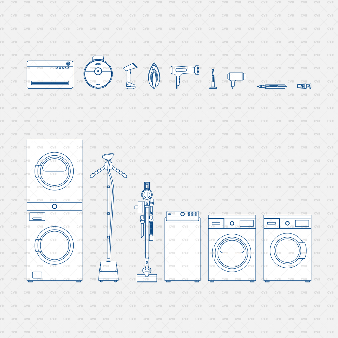 DYNAMIC CAD BLOCKS | 15 Bathroom and Laundry Appliances | CADasBuilt ...