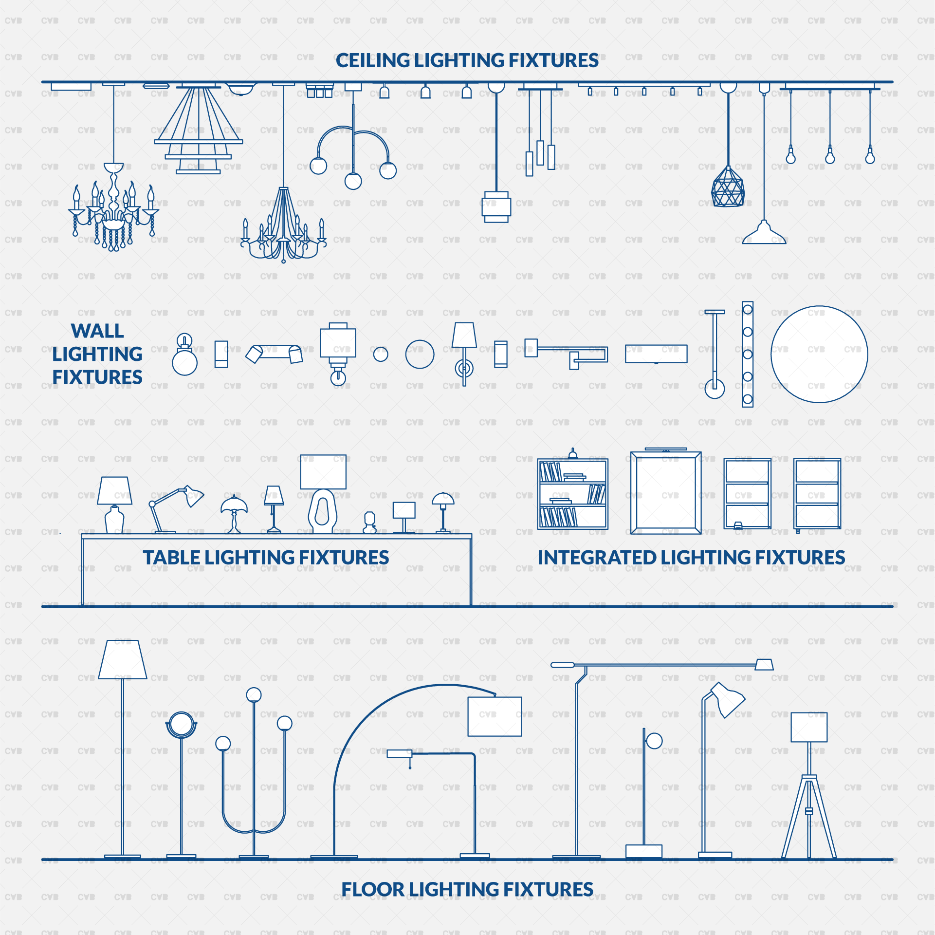 Autocad Lighting Blocks CAD Flood Lights DWG Free CAD Blocks | 2D