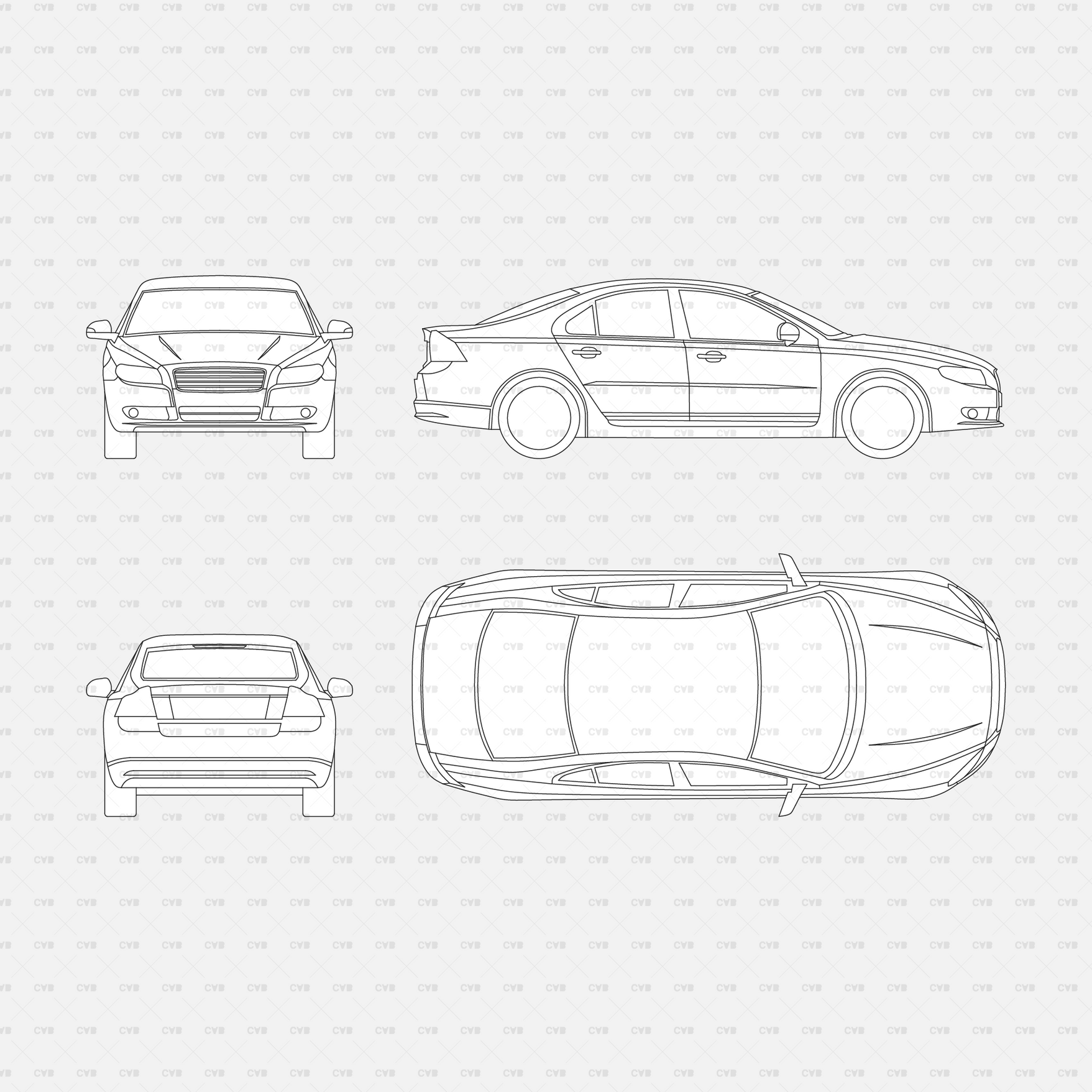 Free Download DYNAMIC CAD BLOCKS Car | CADasBuilt – cadasbuilt
