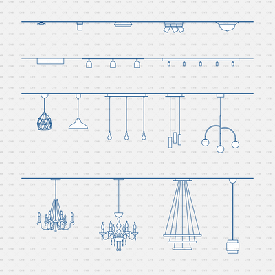 Lighting CAD Blocks – Wall, Ceiling & Track Lamps | CADasBuilt – cadasbuilt