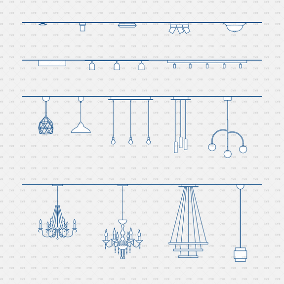 Lighting CAD Blocks – Wall, Ceiling & Track Lamps | CADasBuilt – cadasbuilt