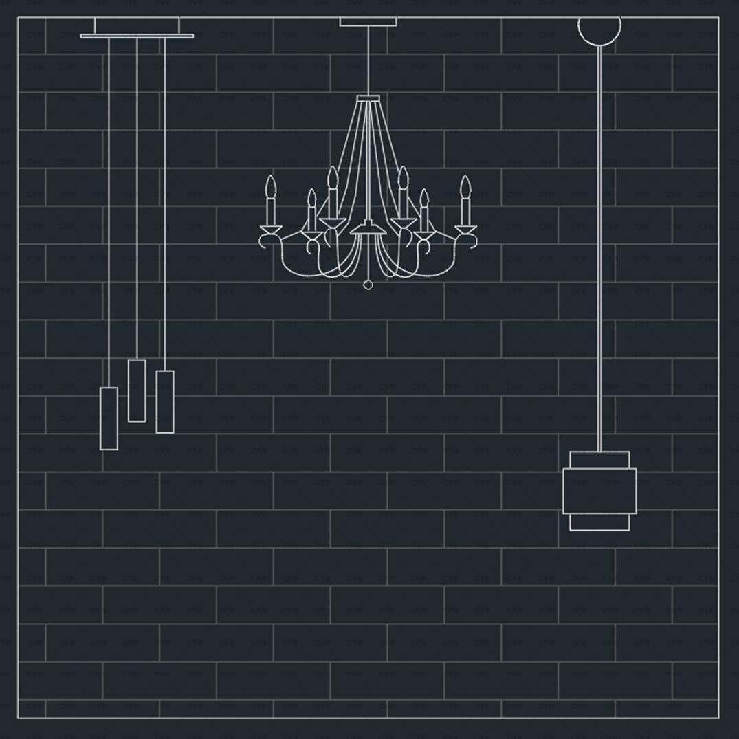 Download 17 Ceiling Lamps | DYNAMIC CAD BLOCKS | CADasBuilt – cadasbuilt
