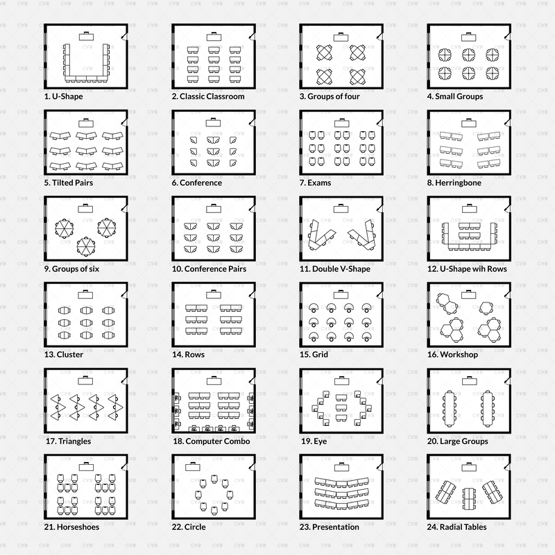Download CAD Blocks and Vector Classroom Layouts | CADasBuilt – cadasbuilt