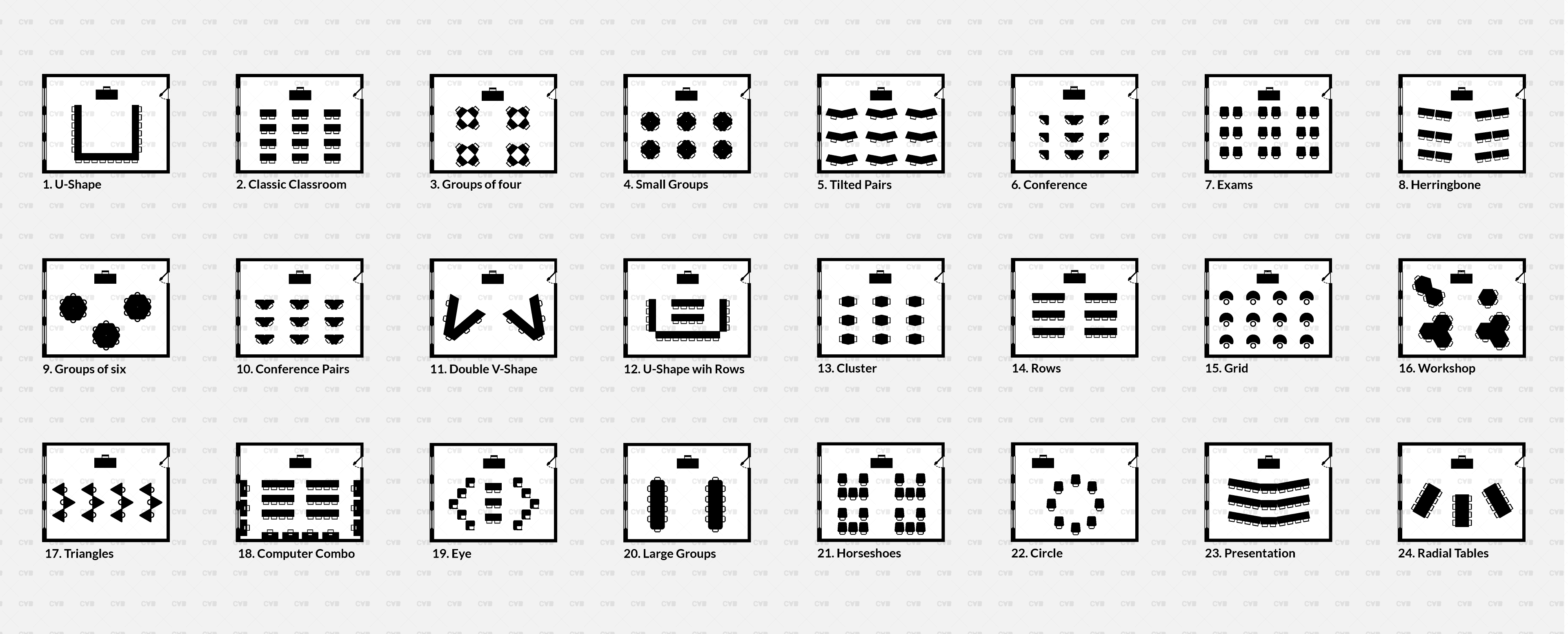Download CAD Blocks and Vector Classroom Layouts | CADasBuilt – cadasbuilt