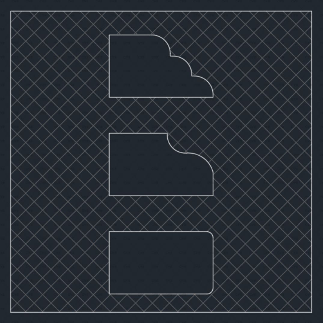 Download CAD Dynamic Blocks and Vector Countertop Edge Profiles ...