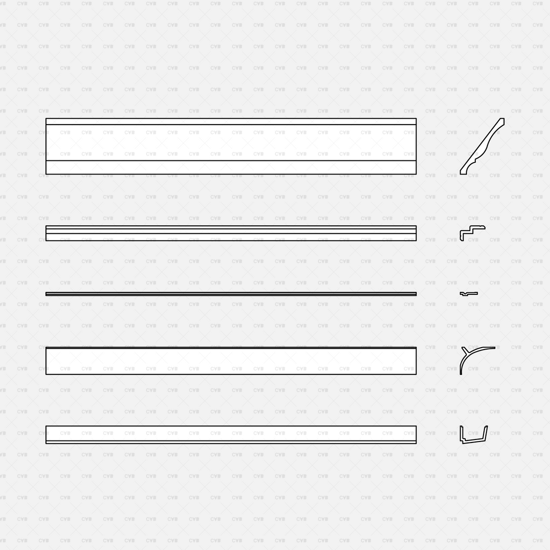 Download CAD Dynamic Blocks and Vector Crown Moldings | CADasBuilt ...