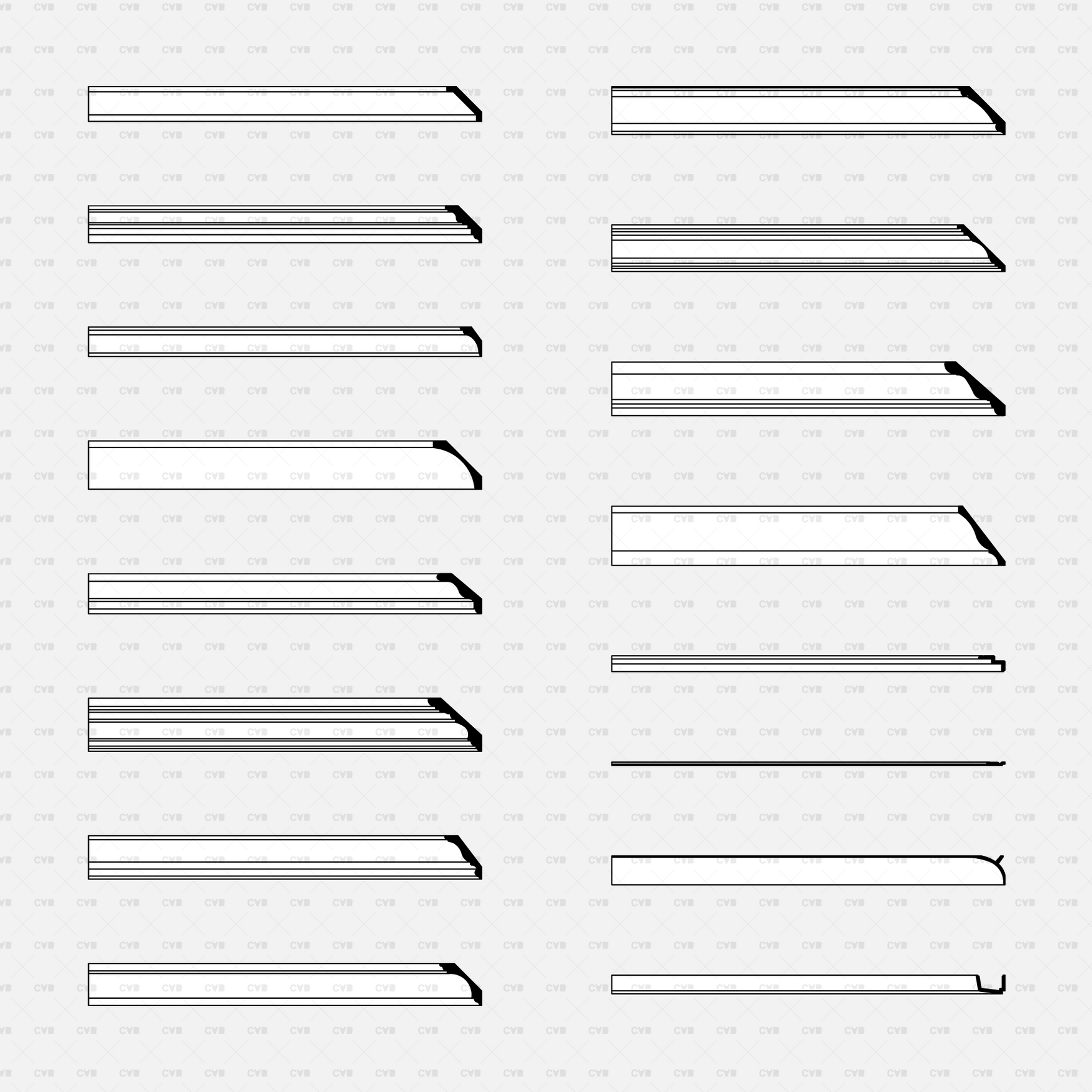 Download CAD Dynamic Blocks and Vector Crown Moldings | CADasBuilt ...