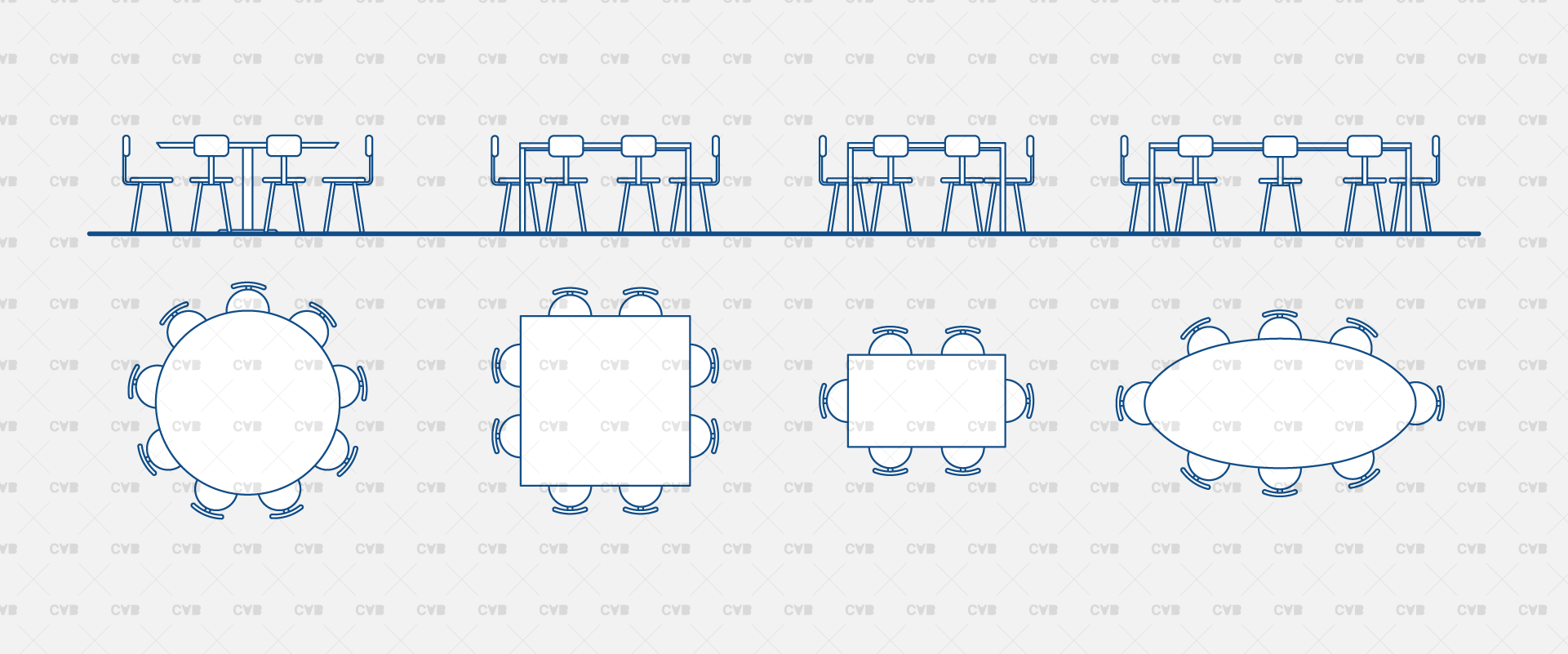 Download DYNAMIC CAD BLOCKS Dining Tables | CADasBuilt – cadasbuilt
