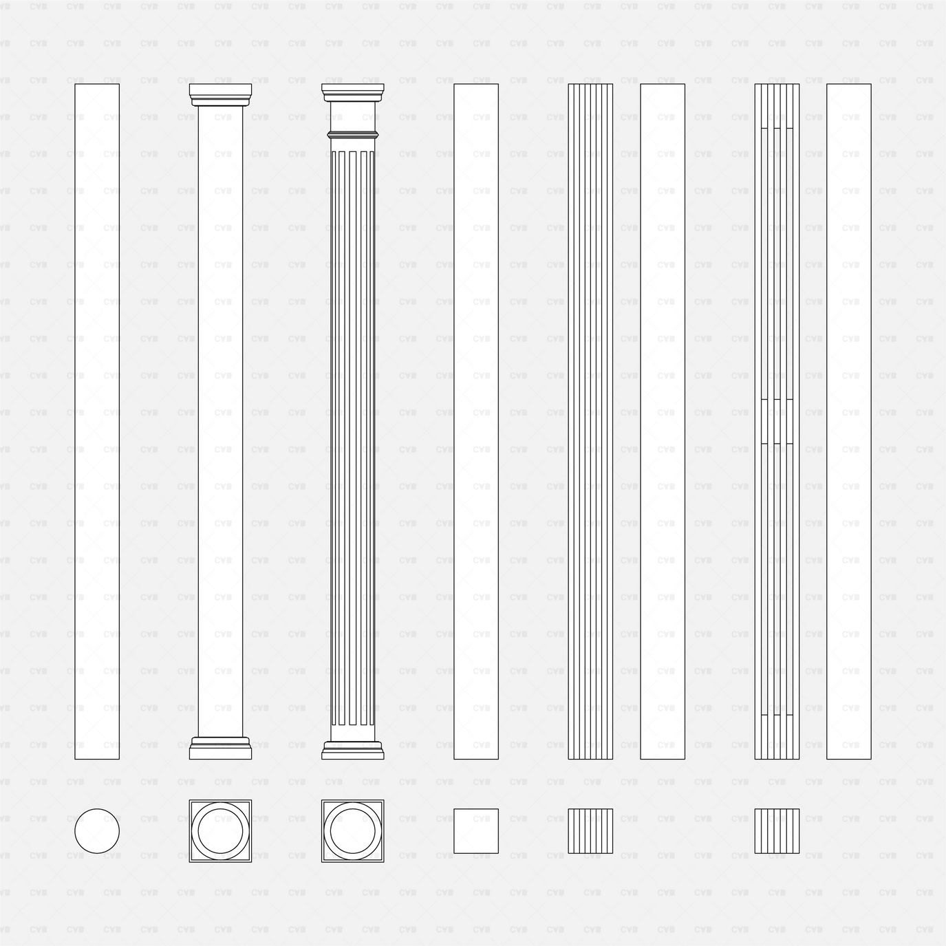Download CAD Dynamic Wood Column Blocks | CADasBuilt – cadasbuilt