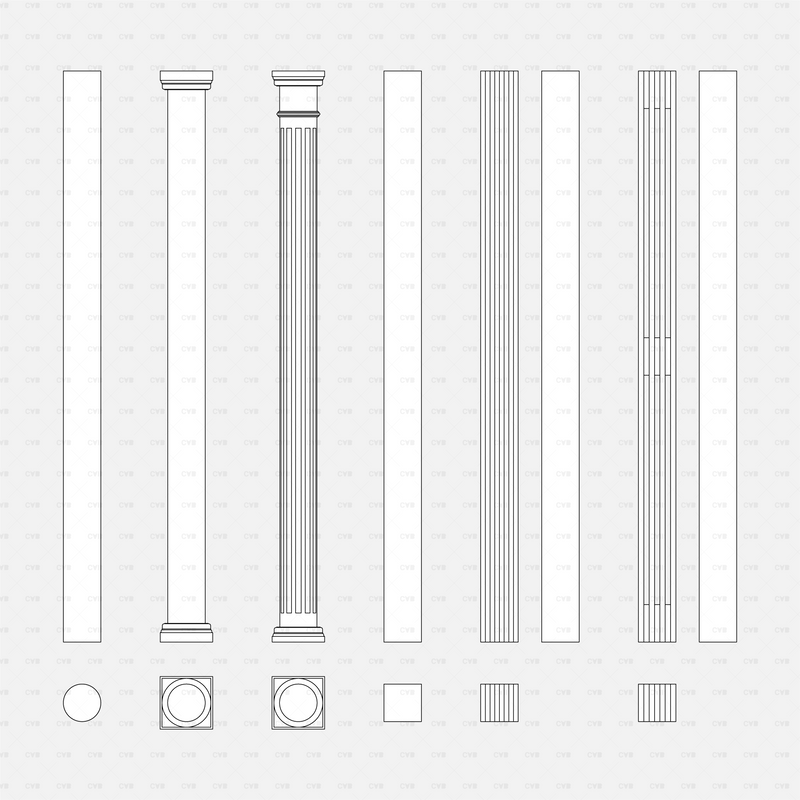 Download CAD Dynamic Wood Column Blocks | CADasBuilt – cadasbuilt
