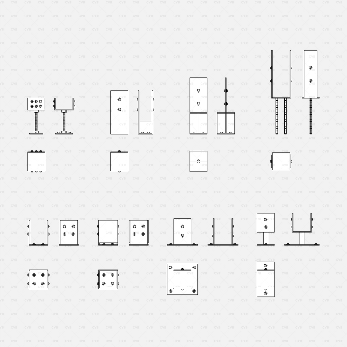 Download CAD Dynamic Wood Column Blocks | CADasBuilt – cadasbuilt