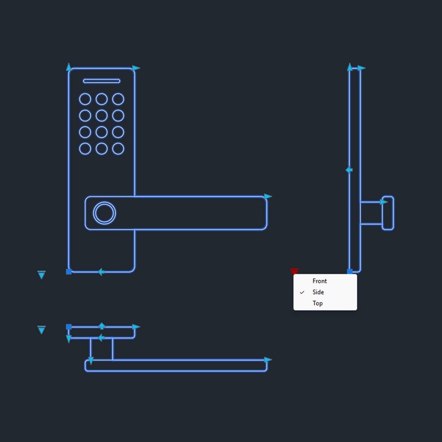 Download CAD Dynamic Blocks Door Handles | CADasBuilt – cadasbuilt