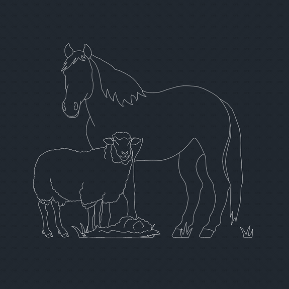Download 12 Farm Animals | DYNAMIC CAD BLOCKS | CADasBuilt – cadasbuilt