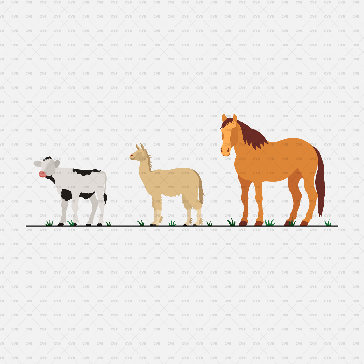 Download 12 Farm Animals | DYNAMIC CAD BLOCKS | CADasBuilt – cadasbuilt