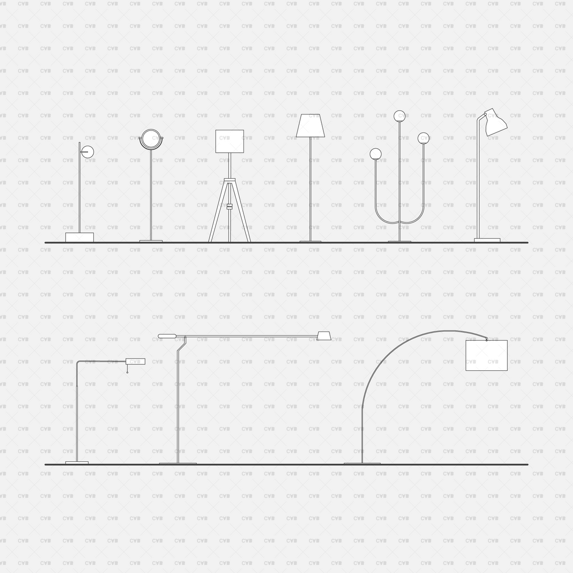 Lighting CAD Blocks – Wall, Ceiling & Track Lamps | CADasBuilt – cadasbuilt