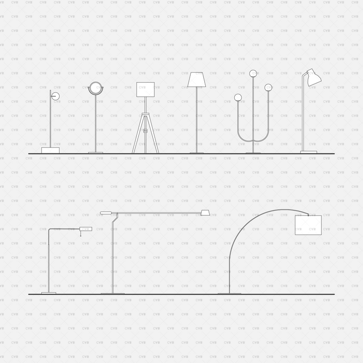 Lighting CAD Blocks – Wall, Ceiling & Track Lamps | CADasBuilt – cadasbuilt