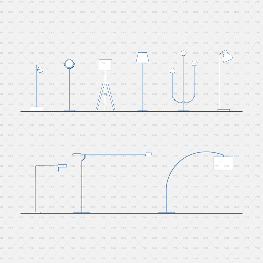 Lighting CAD Blocks – Wall, Ceiling & Track Lamps | CADasBuilt – cadasbuilt