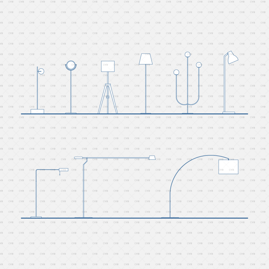 Lighting CAD Blocks – Wall, Ceiling & Track Lamps | CADasBuilt – cadasbuilt