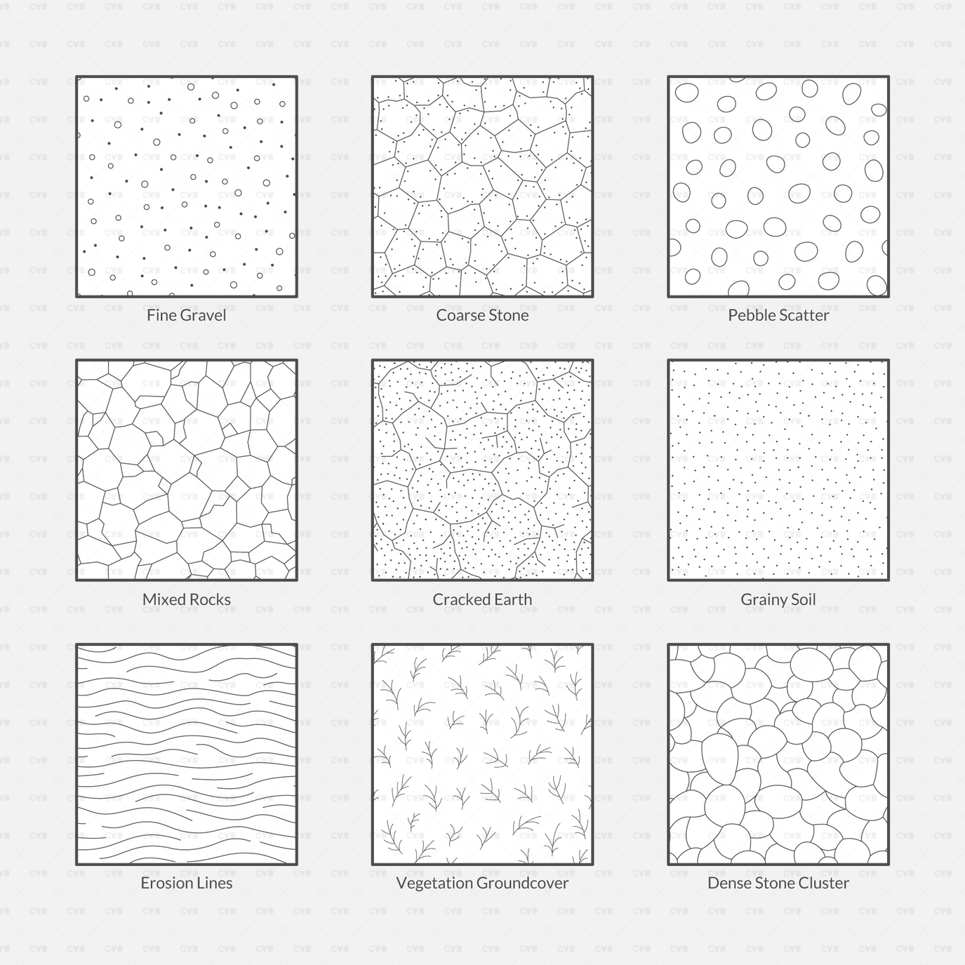 Vector Illustrator Pattern – Ground Patterns | CADasBuilt – cadasbuilt