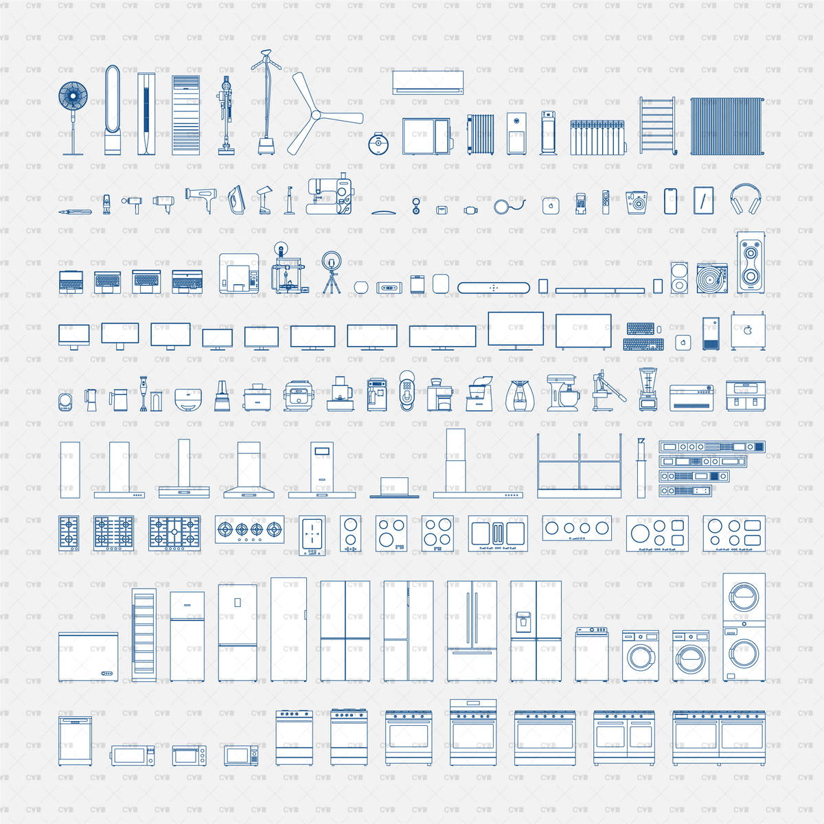 Autocad Dwg Blocks Double Oven Single/Combi Oven Housing Willis