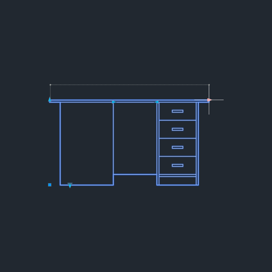 Download CAD Dynamic Blocks and Vector Individual Desks | CADasBuilt ...
