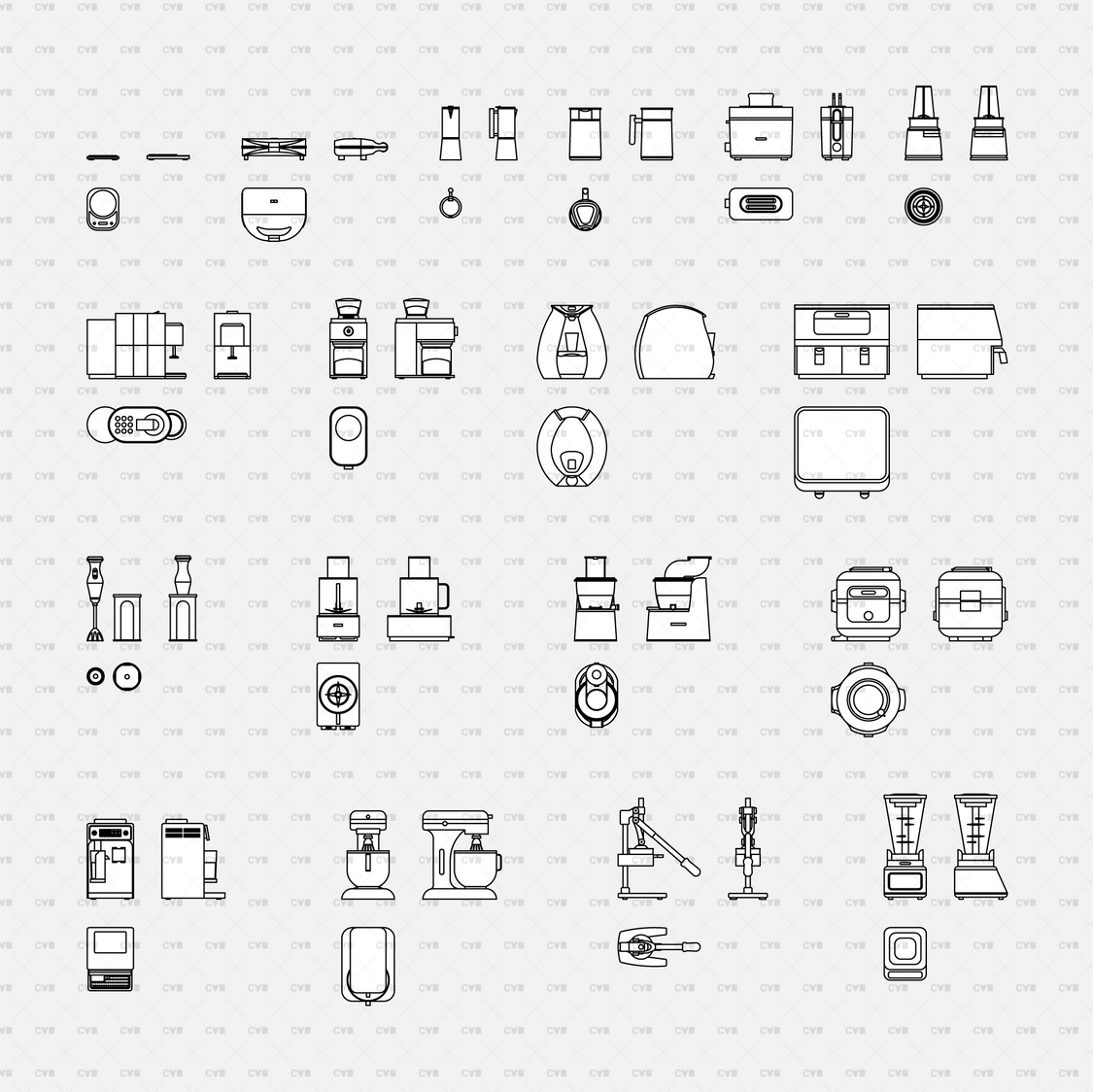 DYNAMIC CAD BLOCKS | Kitchen Appliances | CADasBuilt – cadasbuilt