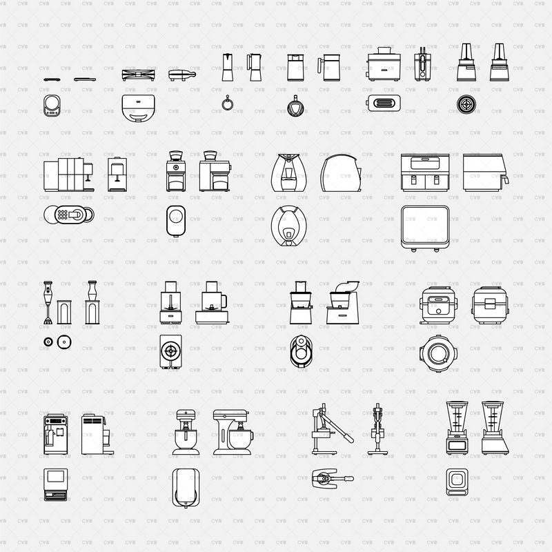 DYNAMIC CAD BLOCKS | Kitchen Appliances | CADasBuilt – cadasbuilt
