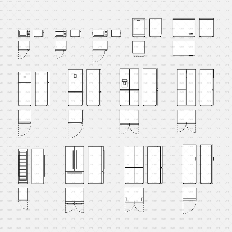 DYNAMIC CAD BLOCKS | Kitchen Appliances | CADasBuilt – cadasbuilt