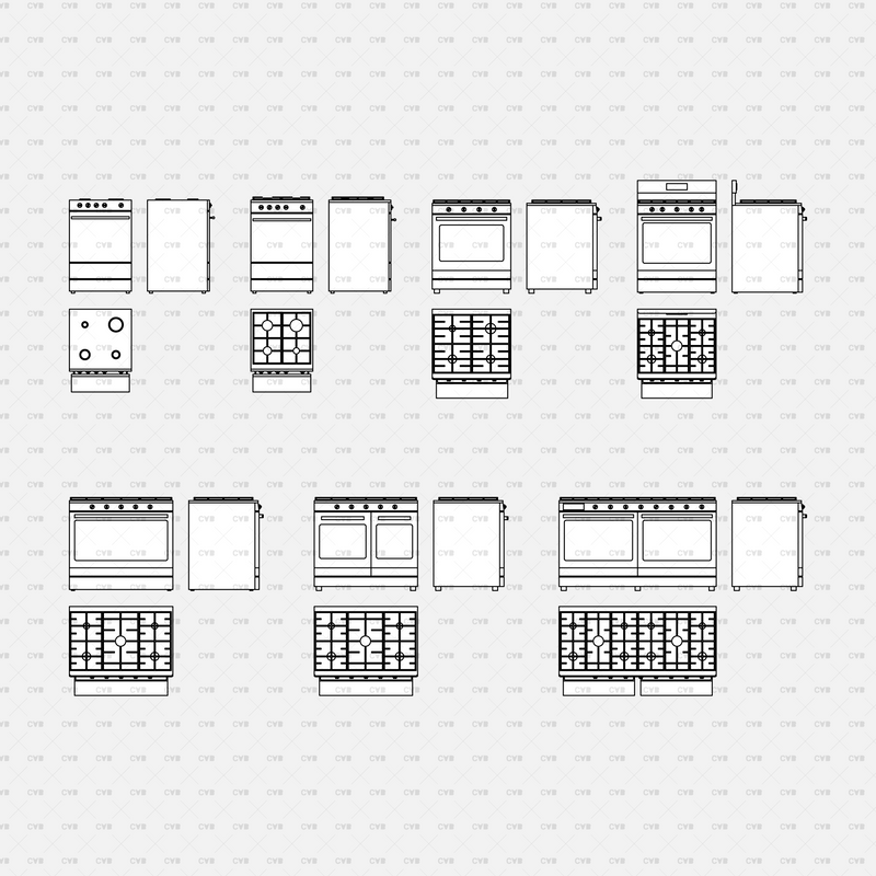 DYNAMIC CAD BLOCKS | Kitchen Appliances | CADasBuilt – cadasbuilt