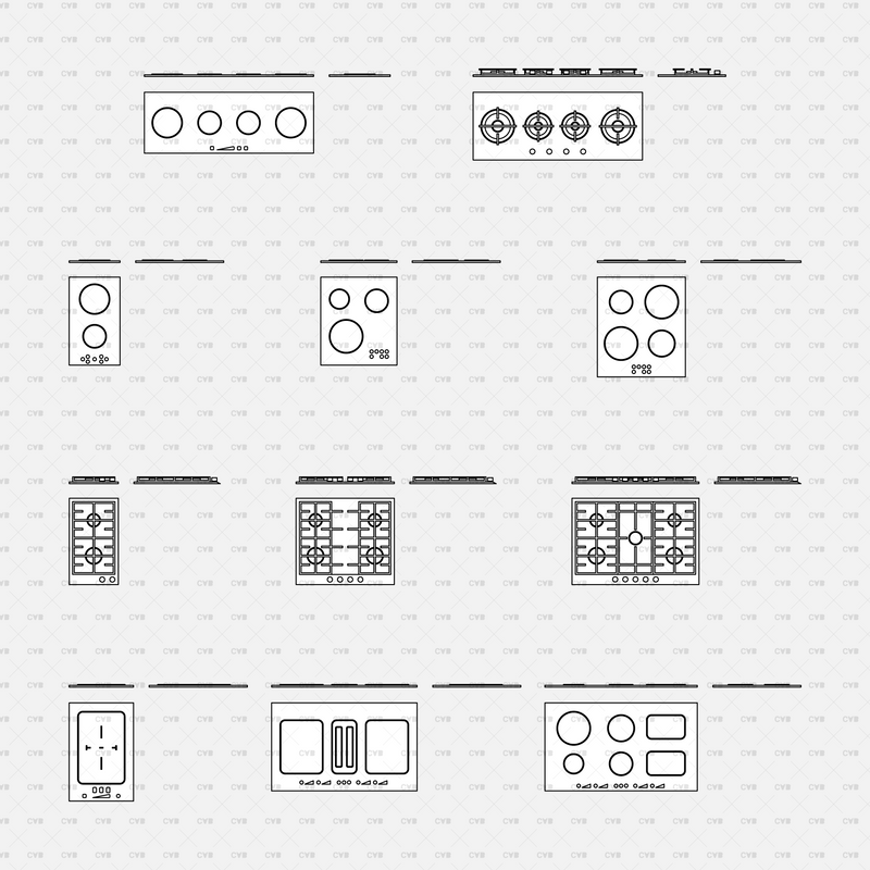 DYNAMIC CAD BLOCKS | Kitchen Appliances | CADasBuilt – cadasbuilt