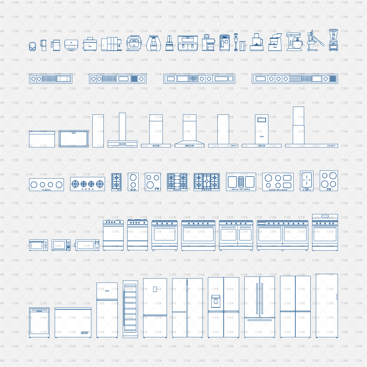DYNAMIC CAD BLOCKS | Kitchen Appliances | CADasBuilt – cadasbuilt