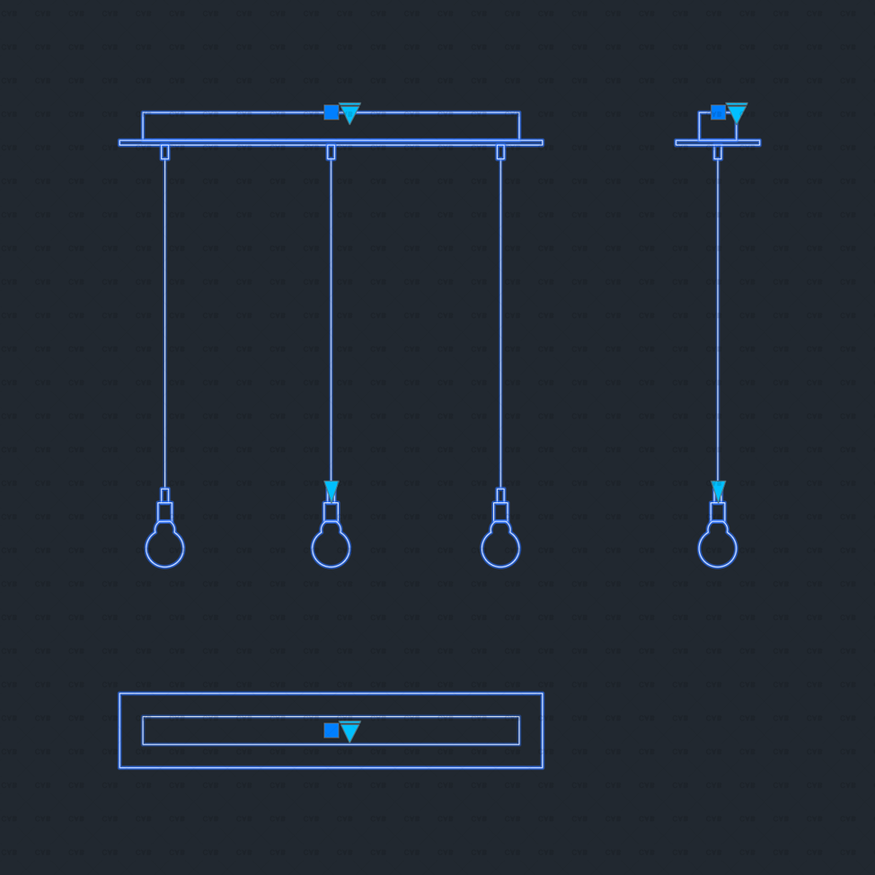 Download 148 Lighting Fixtures | DYNAMIC CAD BLOCKS | CADasBuilt ...