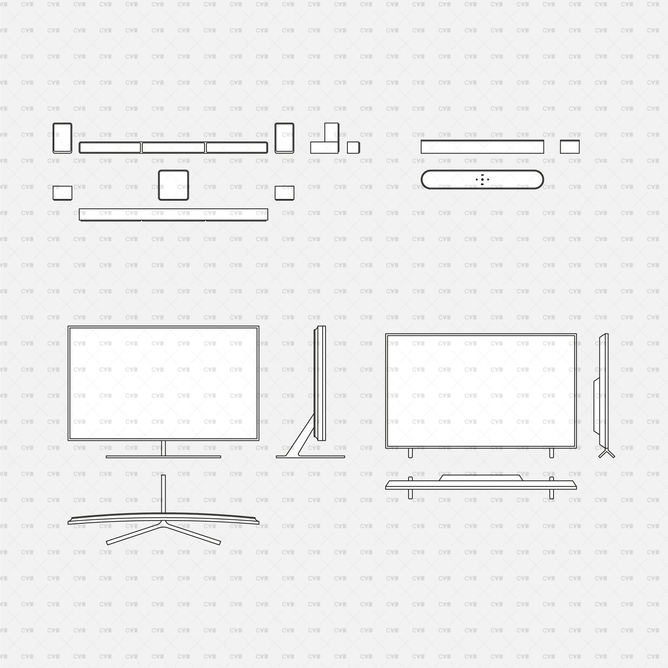 DYNAMIC CAD BLOCKS | 25 Living Space Appliances | CADasBuilt – cadasbuilt