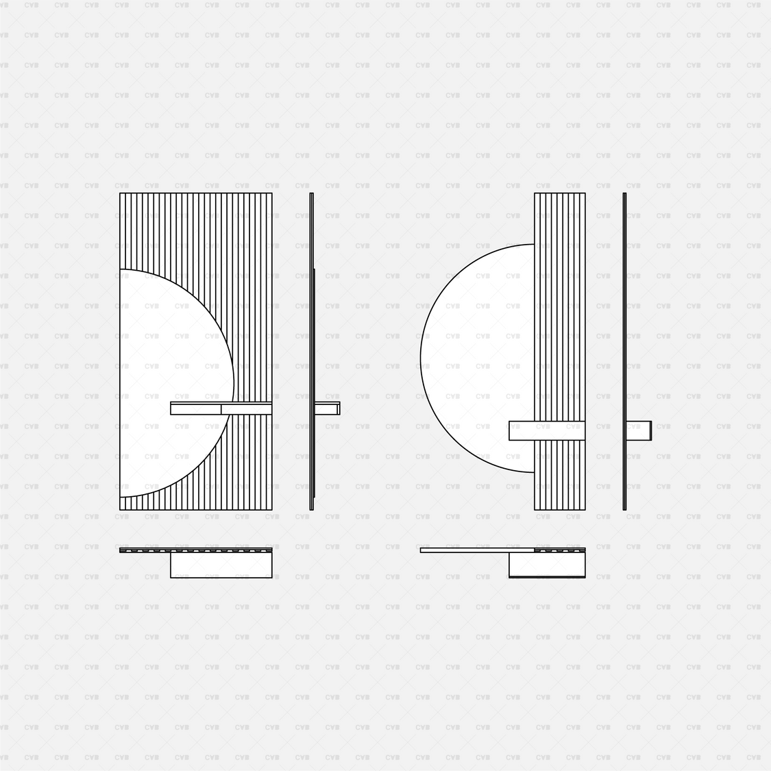 Download DYNAMIC CAD BLOCKS Wall Mirrors | CADasBuilt – cadasbuilt