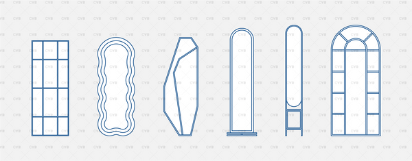 Download DYNAMIC CAD BLOCKS Wall Mirrors | CADasBuilt – cadasbuilt