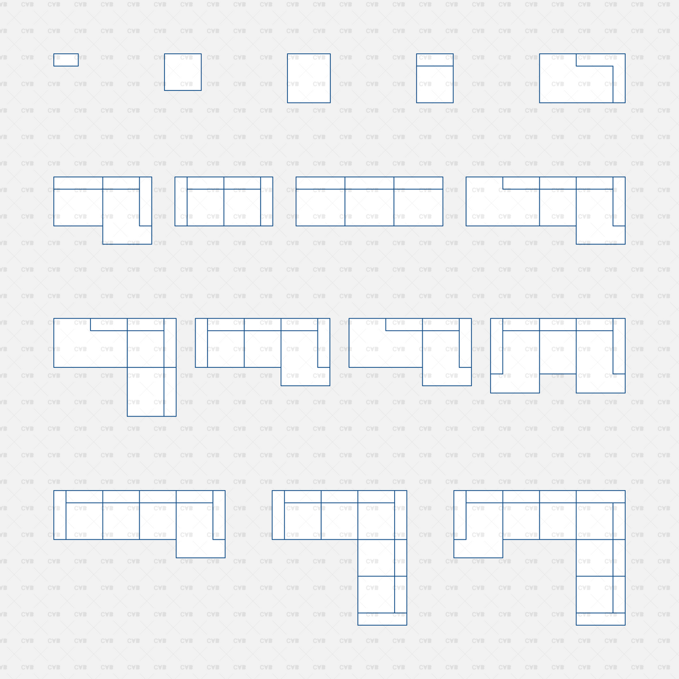 Download CAD Dynamic Blocks and Vector Modular Sofa 02 | CADasBuilt ...