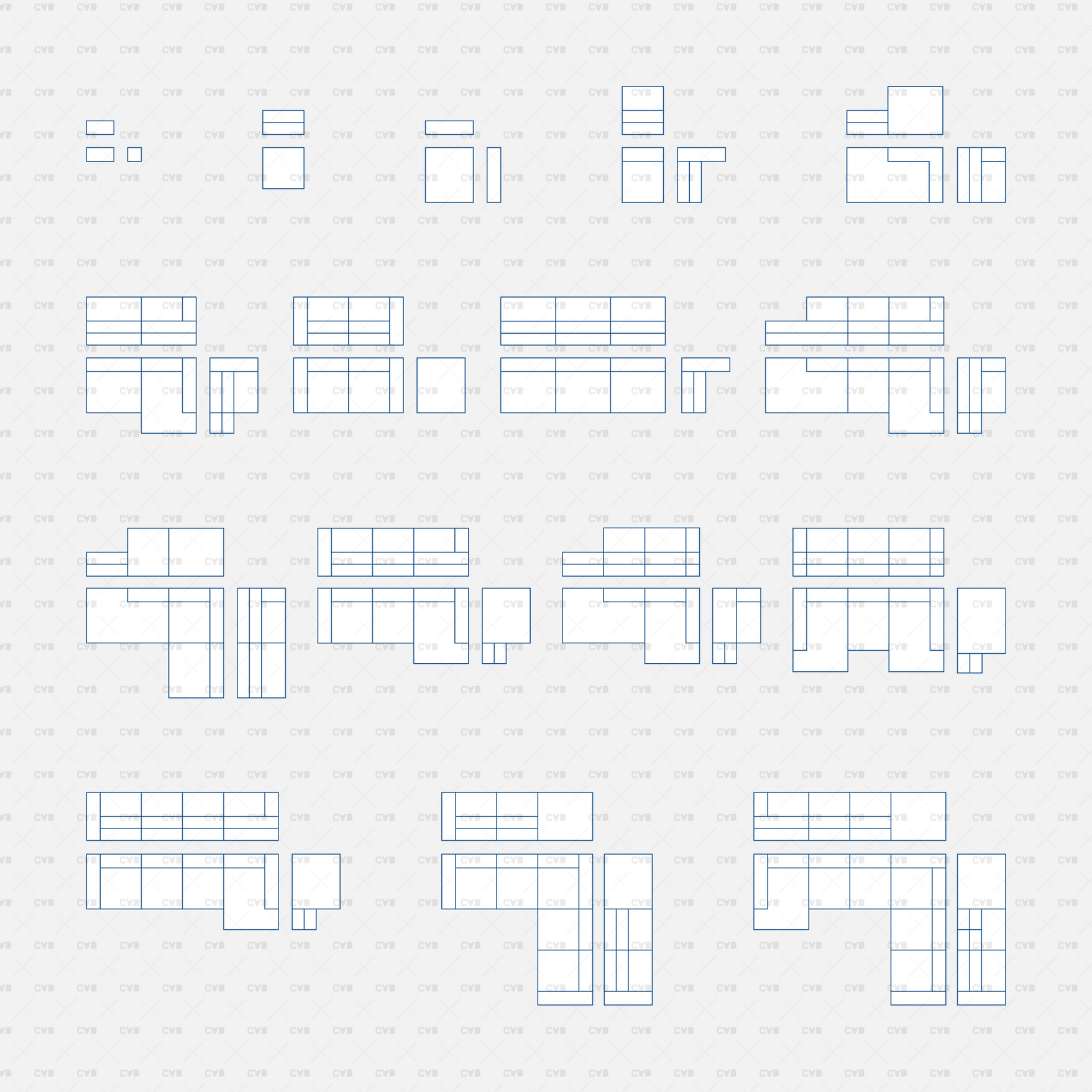 Download CAD Dynamic Blocks and Vector Modular Sofa 02 | CADasBuilt ...