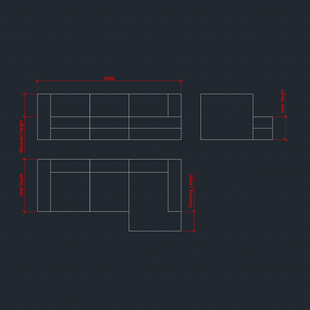 Download CAD Dynamic Blocks and Vector Modular Sofa 02 | CADasBuilt ...