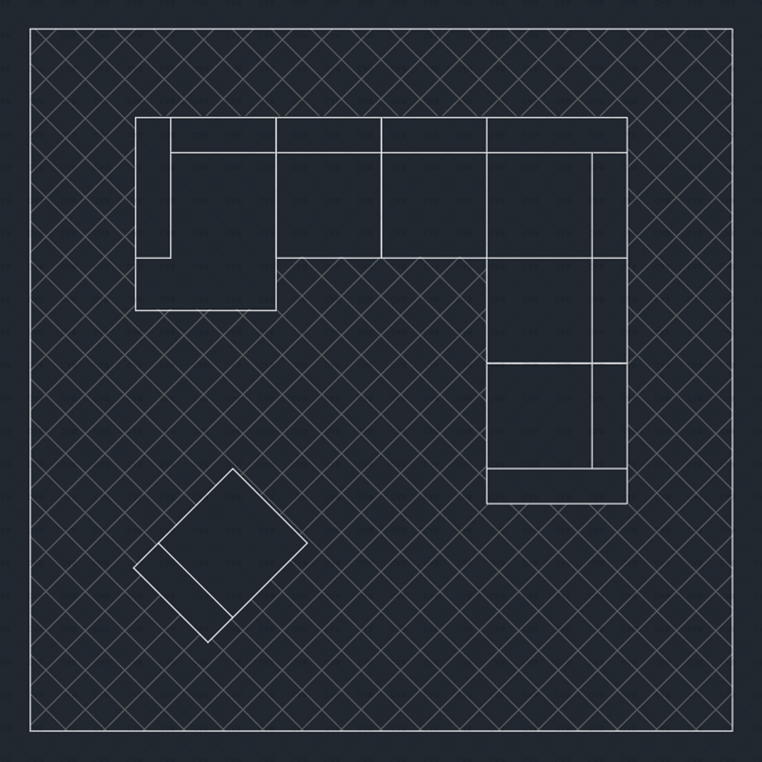 Download CAD Dynamic Blocks and Vector Modular Sofa 02 | CADasBuilt ...