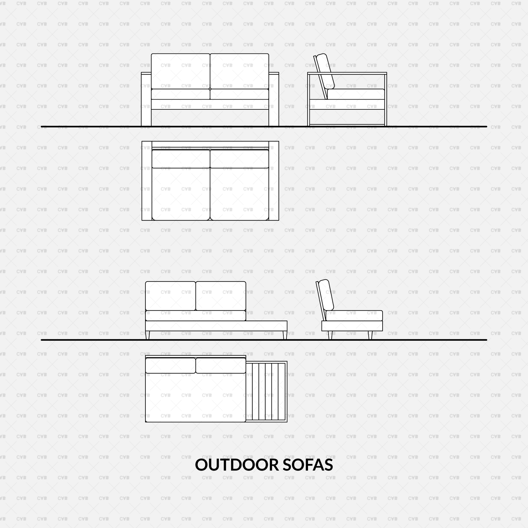 Download DYNAMIC CAD BLOCKS Outdoor Furniture | CADasBuilt – cadasbuilt