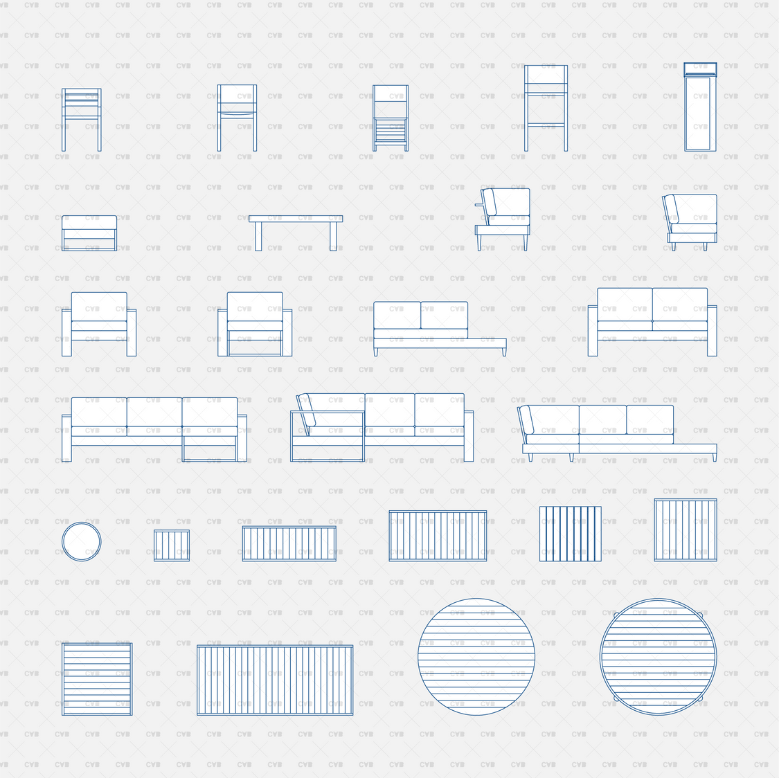 Download DYNAMIC CAD BLOCKS Outdoor Furniture | CADasBuilt – cadasbuilt