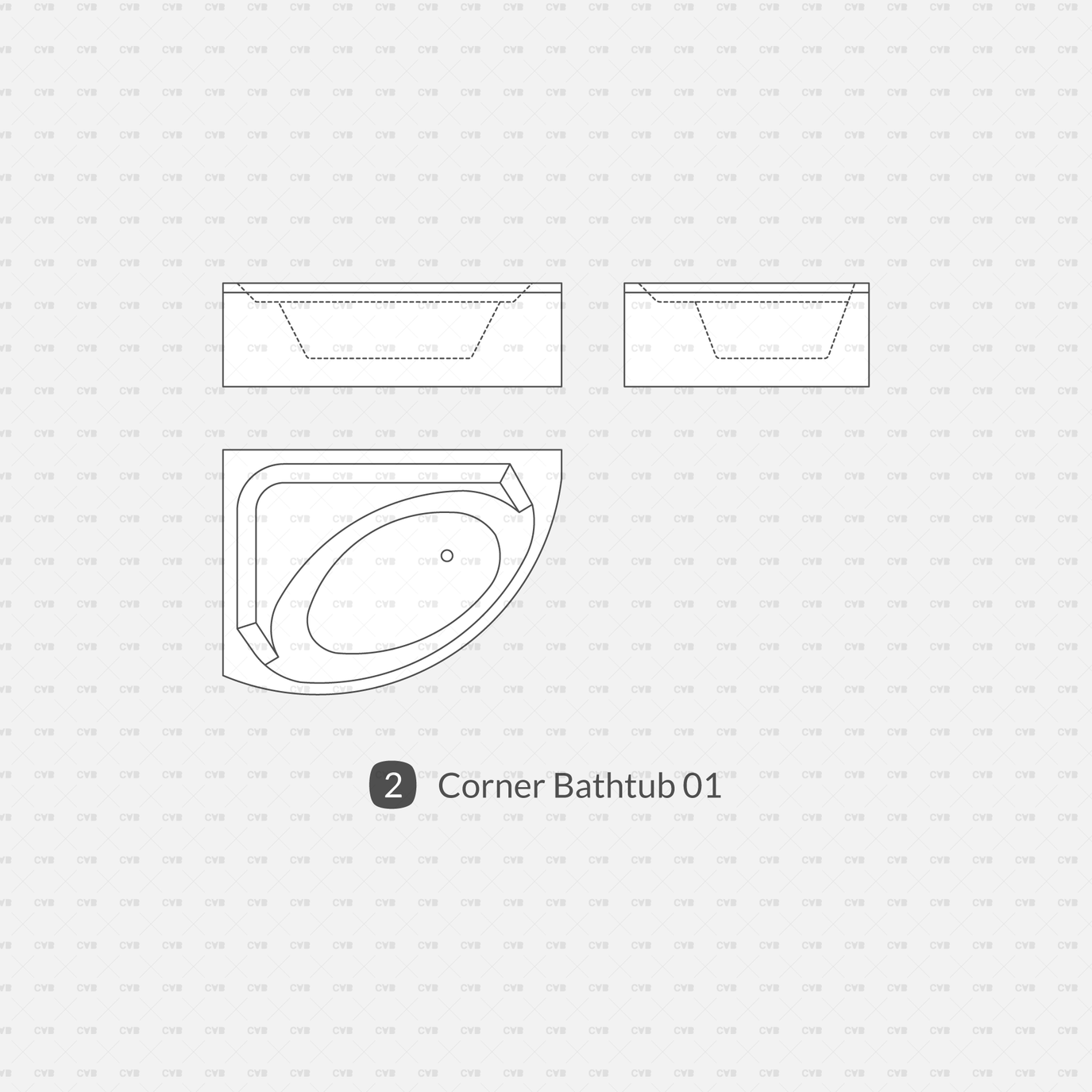 Download Dynamic CAD Blocks Bathtubs | CADasBuilt – cadasbuilt