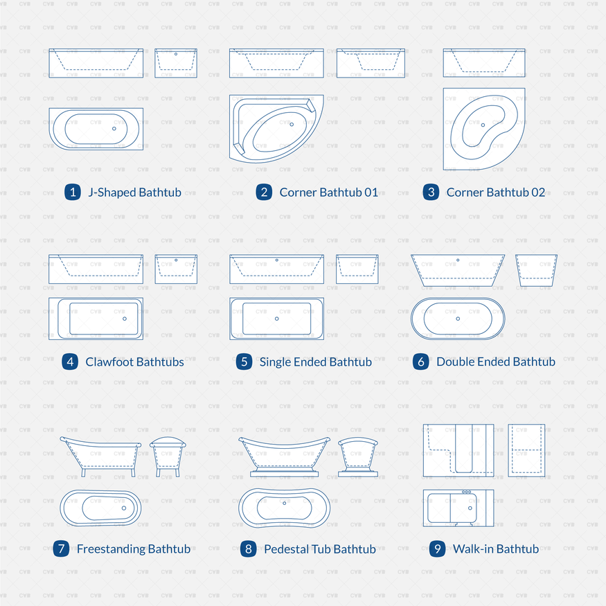 Toilet Bathroom Cad Blocks