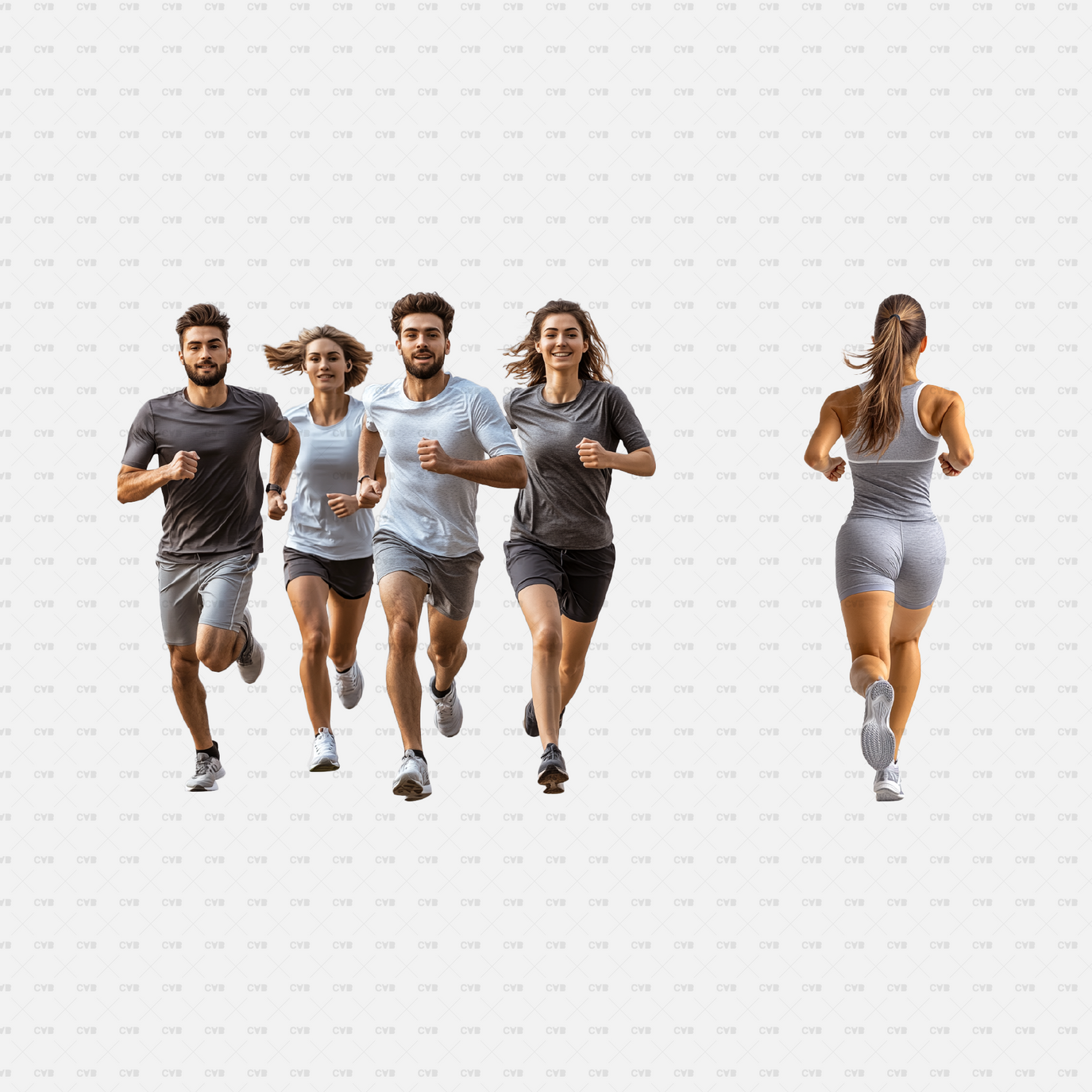 PNG Cutouts of People Running – Perfect for Architectural ...