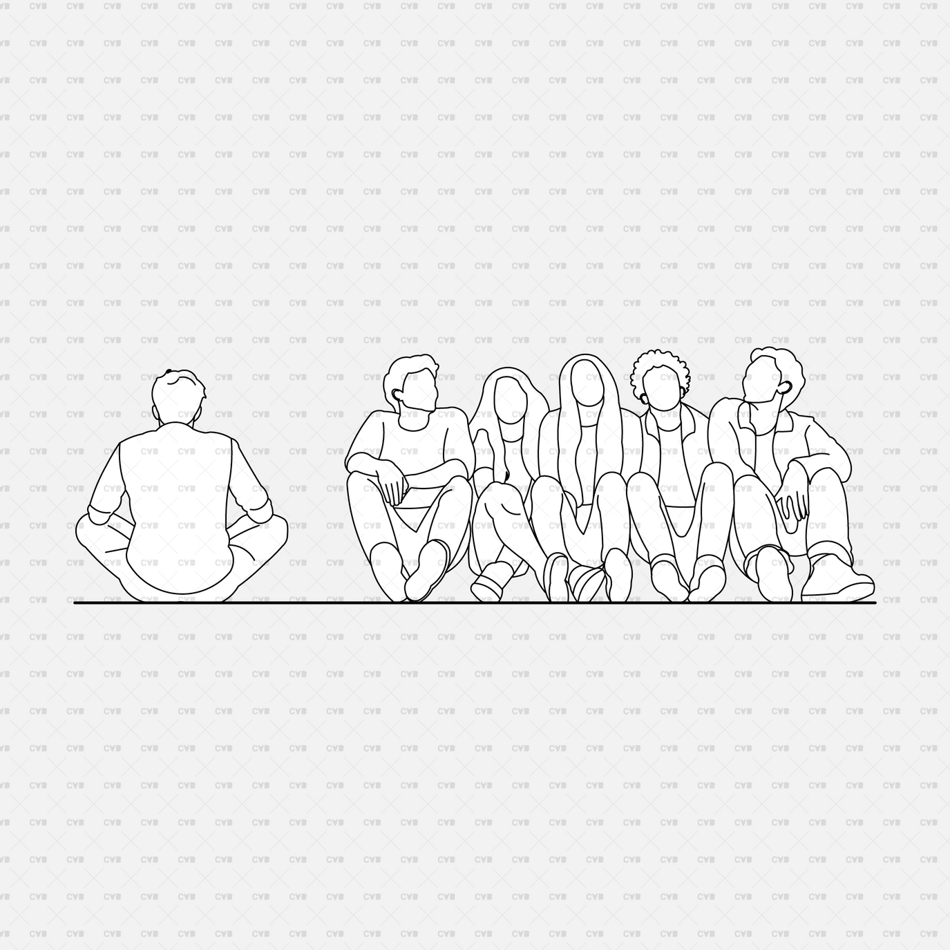 CAD Blocks and Vector People Sitting – cadasbuilt